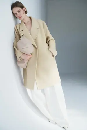 H&m Oversized Wool-blend Coat With Notch Lapels