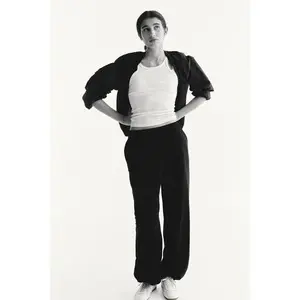H&m Loose-fit Joggers In Cotton Blend - Black