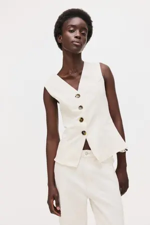 H&m Jersey V-neck Waistcoat
