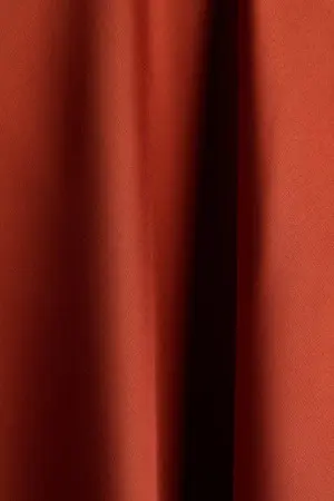 H&m Midi Skirt In Draping Weave - Burnt Orange