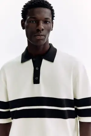 H&M Loose Fit Knitted Polo Shirt