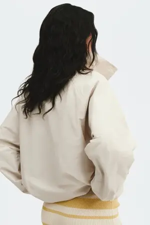 H&m Oversized Bubble-hem Jacket - Cream
