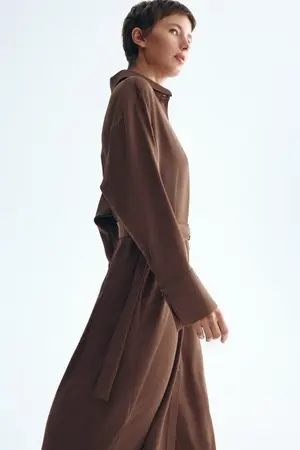 H&m Belted Shirt Dress
