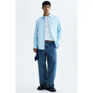 H&m Baggy Fit Denim Jeans - Medium Denim Blue
