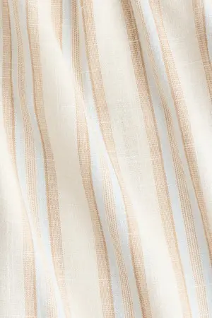 H&m Wide Leg Linen-blend Trousers - White/striped