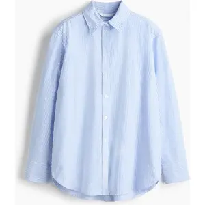 H&M H&M Oxford Cotton Relaxed-Fit Shirt Blue/striped