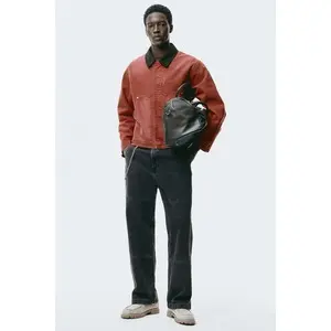 H&m Loose Fit Worker Jeans In Cotton Denim - Black
