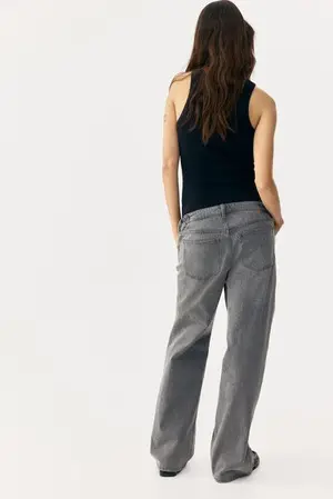 H&m Mama Ribbed Vest Top - Black