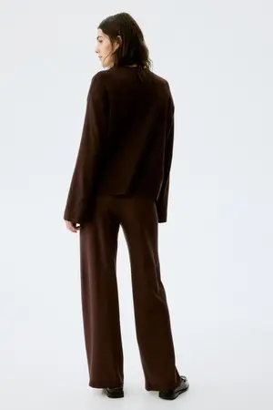 H&m Mama Knitted Wide-leg Trousers