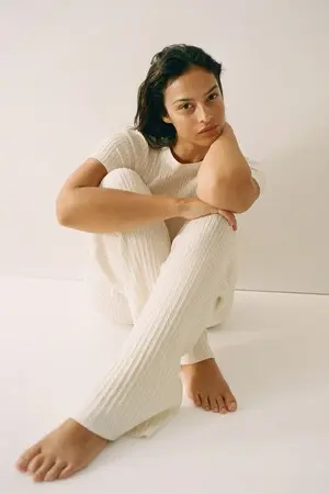 H&M Cable Knit Flared Trousers