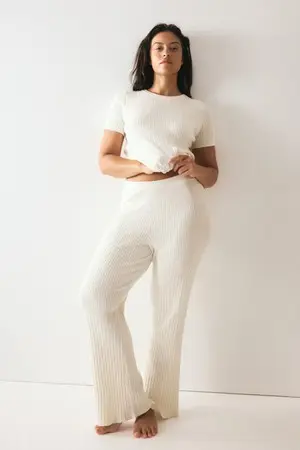 H&M Cable Knit Flared Trousers