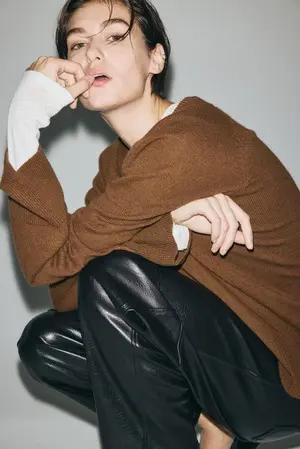 H&m Oversized Wool V-neck Jumper