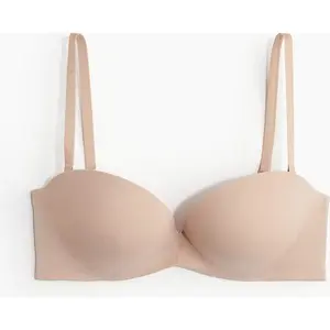 H&m Microfibre Super Push-up Balconette Bra - Beige