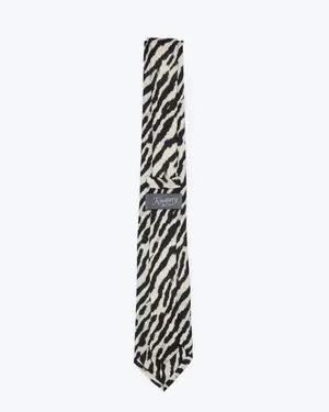 KNOTTERY & CO Savannah Stripes Printed Silk Neck Tie