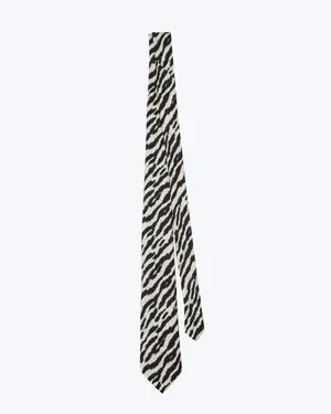 KNOTTERY & CO Savannah Stripes Printed Silk Neck Tie
