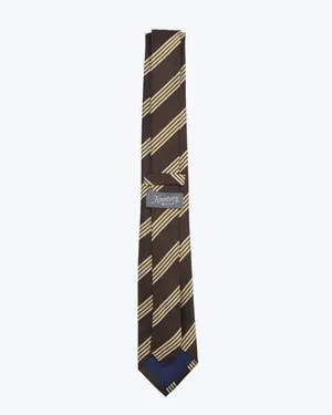 KNOTTERY & CO Chalk Striped Silk Jacquard Tie