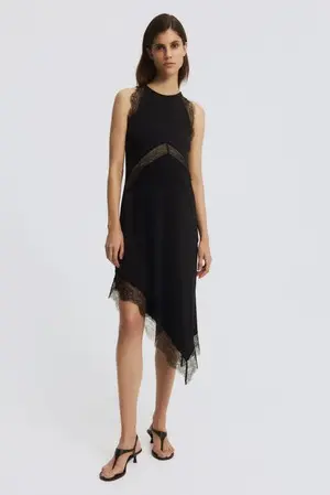 H&m Mama Lace-trimmed Midi Dress