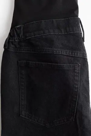 H&m Mama Straight Ankle Jeans - Black
