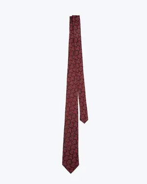 KNOTTERY & CO Silk Jacquard Poppy Tie