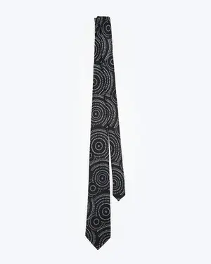 KNOTTERY & CO Halo Dots Silk Jacquard Tie - Black