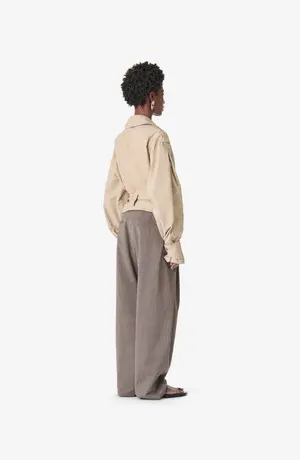 IRO PARIS Zynia Cropped Trench Jacket - Sea Shell