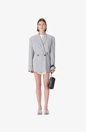 IRO PARIS Sunrise Double-breasted Blazer - Steel Jersey