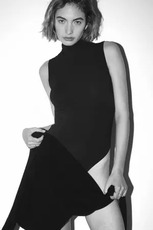 H&M Sleeveless Draped Thong Bodysuit - Black