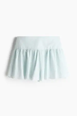 H&m Embroidered Linen-cotton Blend Shorts
