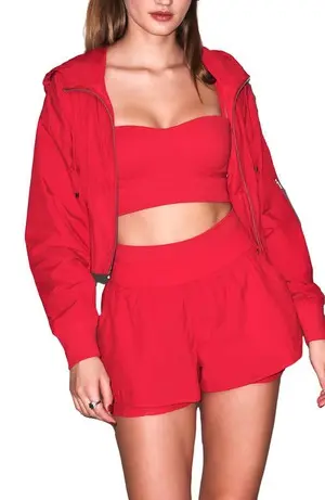 FLEUR DU MAL Zip-up Warm Up Jacket With Corset Detail