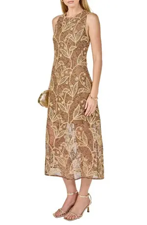 Endless Rose Sleeveless Mesh Midi Dress
