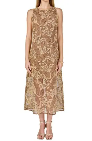Endless Rose Sleeveless Mesh Midi Dress