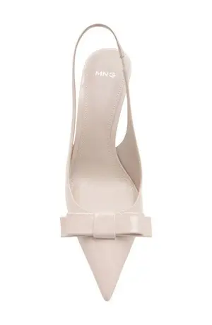 Mango Bow Pointed Toe Slingback Pumps