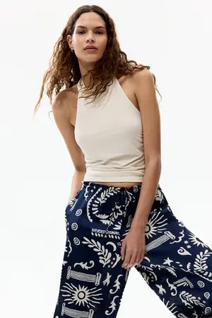 H&m Satin Wide-leg Trousers