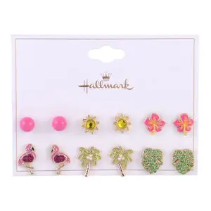 HALLMARK 6-piece Island Theme Stud Earring Set