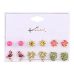 HALLMARK 6-piece Island Theme Stud Earring Set