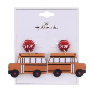 HALLMARK Acrylic School Bus Drop Earrings
