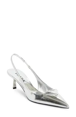 Prada Metallic Pumps