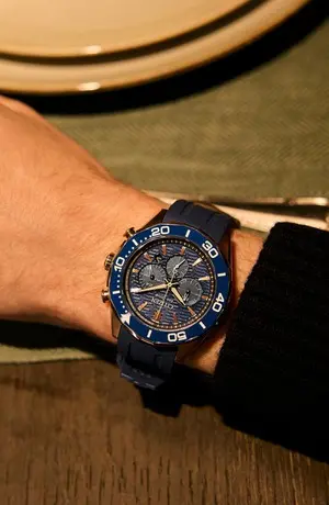 Citizen Eco-drive Chronograph Watch With Synthetic Strap - Navy