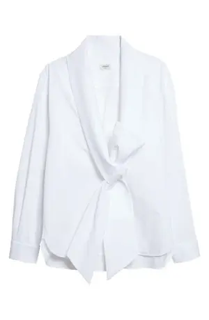 Saint Laurent Lavalliere Plunge Neck Top