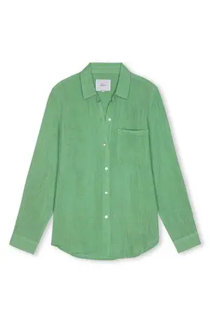Rails Ellis Organic Cotton Gauze Button-up Shirt - Clover