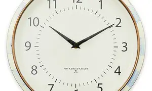 MACKENZIE-CHILDS Enameled Steel School Wall Clock