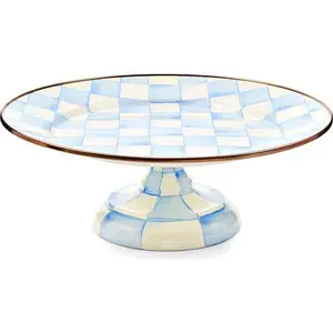 MACKENZIE-CHILDS Small Pedestal Platter - Sky Check