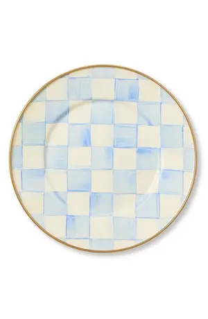 MACKENZIE-CHILDS Salad/dessert Plate - Sky Check