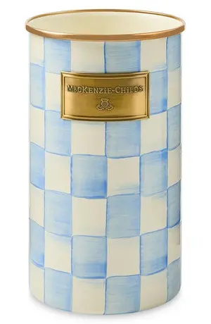 MACKENZIE-CHILDS Utensil Holder - Sky Check