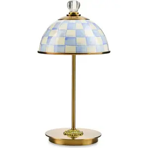 MACKENZIE-CHILDS Led Rechargeable Dome Table Lamp - Sky Check