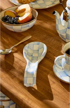 MACKENZIE-CHILDS Spoon Rest - Sky Check