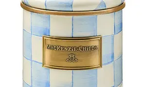 MACKENZIE-CHILDS Medium Enameled Steel Canister - Sky Check