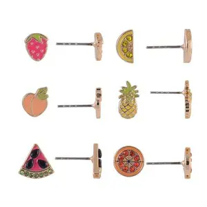 HALLMARK 6-piece Fruit Stud Earring Set