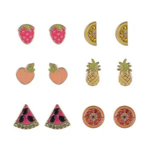HALLMARK 6-piece Fruit Stud Earring Set