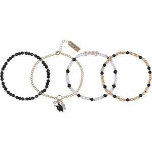 HALLMARK 4-piece Graduation Charm Bracelet Set - Black